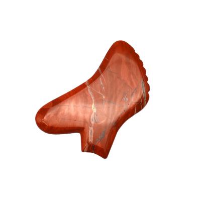 Cina Pietra preziosa personalizzata Rose Quartz Rosso Jasper Howlite Guasha Giada Gua Sha Facial Scraping Massaggio Strumento con controllo del tempo in vendita