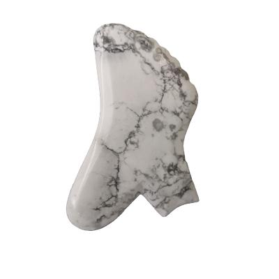 Cina Pietra preziosa personalizzata Rose Quartz Rosso Jasper Howlite Guasha Giada Gua Sha Facial Scraping Massaggio Strumento con controllo del tempo in vendita