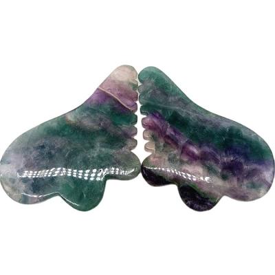 Cina Arrivi Fluorite Giada Gua Sha Tavola per Massaggio Corporeo Strumento in Colorato in vendita