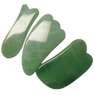 Cina Sperimenta le proprietà curative del naturale Aventurine Verde Giada Gua Sha Massaggio per massaggiatore del corpo in vendita