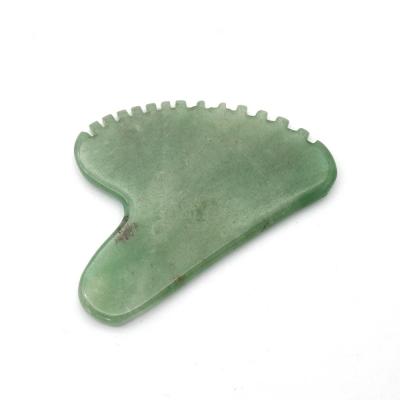 China Hartvorm Groene Aventurine Guasha Massager 100% Natuurlijke Jade Aventurine Gua Sha Met Privé Label Te koop