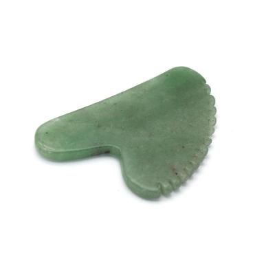 China Hartvorm Groene Aventurine Guasha Massager 100% Natuurlijke Jade Aventurine Gua Sha Met Privé Label Te koop