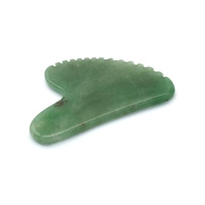 China Hartvorm Groene Aventurine Guasha Massager 100% Natuurlijke Jade Aventurine Gua Sha Met Privé Label Te koop