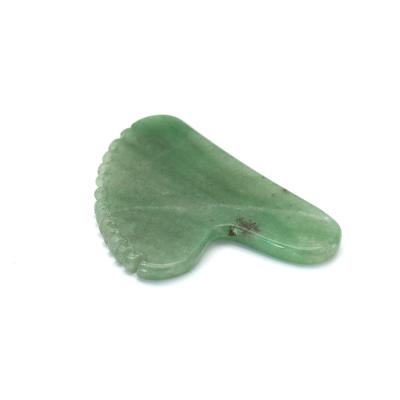 China Hartvorm Groene Aventurine Guasha Massager 100% Natuurlijke Jade Aventurine Gua Sha Met Privé Label Te koop