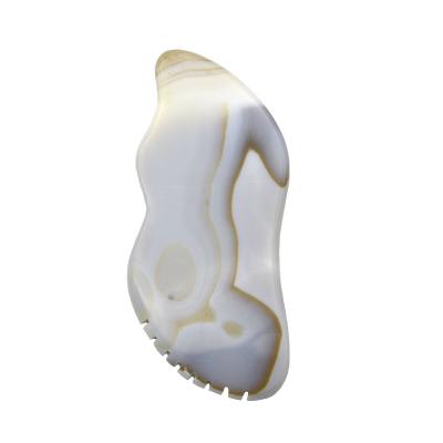 Κίνα 7.5*6.5cm φυσικό γκρίζο άγατο Gua Sha εργαλεία για ξύσιμο μασάζ ιδιοκτησίες μασάζ προς πώληση