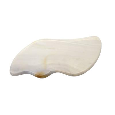 Κίνα 7.5*6.5cm φυσικό γκρίζο άγατο Gua Sha εργαλεία για ξύσιμο μασάζ ιδιοκτησίες μασάζ προς πώληση