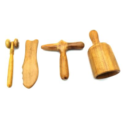 China Massage Hammer Wooden Gua Sha Scraping Massage Guasha Tools Traditional Cupping For Body And Wooden Massage Roller for sale