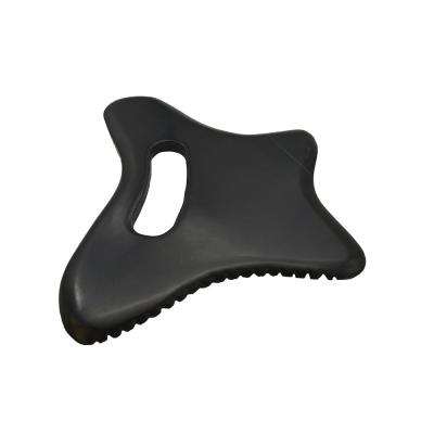 China BODY Massager with 2024 Large Size Black Bian Stone Gua Sha Stones and Product Size 165*140*50mm for sale