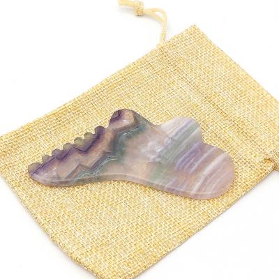 China Personal Health Care 95*45mm Colorful Fluorite Gua Sha For Facial And Body Skin Massage Tool For SPA Acupuncture Treatment for sale