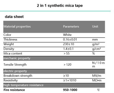 China YT Mica / 2 em 1 fita de moscovita calcinada para cabos e fios à venda