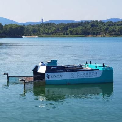 China Velocidade 1.4m/S de trabalho Driverless de limpeza do barco do rio da liga de alumínio à venda