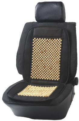 China cloth seat cushion,Black&Beige auto cushion,wooden beads car seat cushion,105*50cm auto pillow,car seat,105cm  car cover for sale
