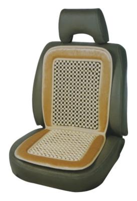China cloth seat cushion,Yellow&Beige auto cushion,wooden bead car seat cushion,105*50cm auto pillow,car seat,105cm  car cover for sale