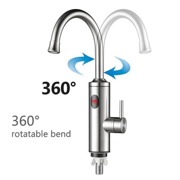 Quality Wall Mounted Kitchen Instant Water Heater Tap With 304 Stainless Steel for sale