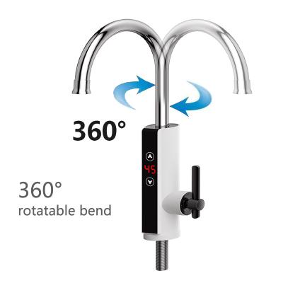 Cina 3300W EU Plug Electric Heating Tap For Cold Hot Water Shifting Electric Hot Water Basin Faucet per l'acqua calda fredda in vendita