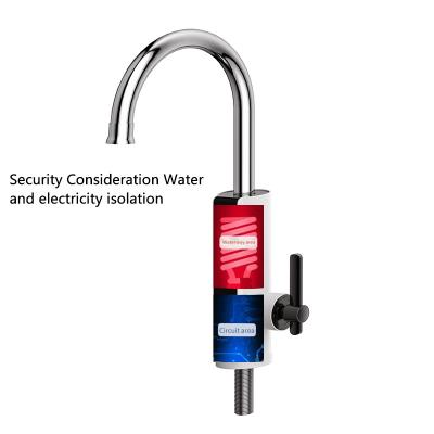 Cina 3300W EU Plug Electric Heating Tap For Cold Hot Water Shifting Electric Hot Water Basin Faucet per l'acqua calda fredda in vendita