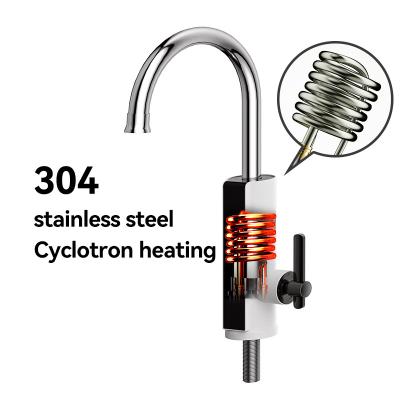 Cina 3300W EU Plug Electric Heating Tap For Cold Hot Water Shifting Electric Hot Water Basin Faucet per l'acqua calda fredda in vendita