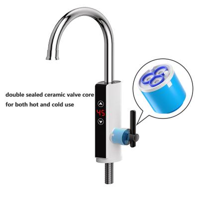 Cina 3300W EU Plug Electric Heating Tap For Cold Hot Water Shifting Electric Hot Water Basin Faucet per l'acqua calda fredda in vendita