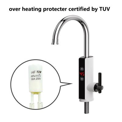 Cina 3300W EU Plug Electric Heating Tap For Cold Hot Water Shifting Electric Hot Water Basin Faucet per l'acqua calda fredda in vendita