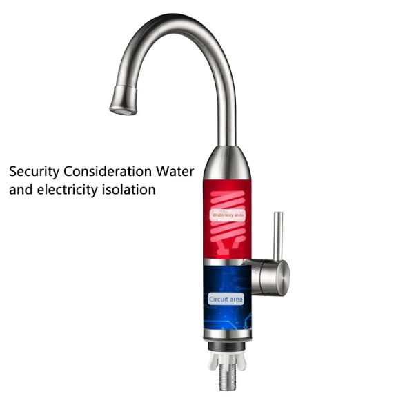 Quality 304 Stainless Steel 220-230V 3300W Electric Kitchen Instant Water Heater Tap for sale