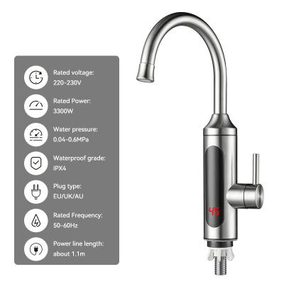 Cina Cucina 3300W Potenza 304 Acciaio inossidabile Rubinetto d'acqua elettrico istantaneo in vendita