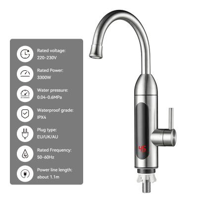 Cina 3300W 304 acciaio inossidabile rubinetto da cucina a freddo caldo 3s riscaldamento rapido in vendita