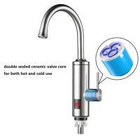 China Single Handle Instant Electric Heating Faucet LED Digital Temperature Display for sale
