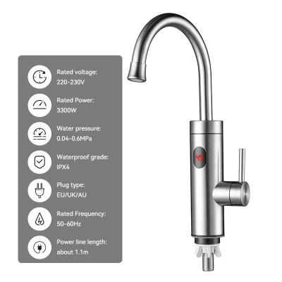 China Roestvrij staal snelle elektrische verwarming waterkraan warm waterverwarmer kraan Te koop