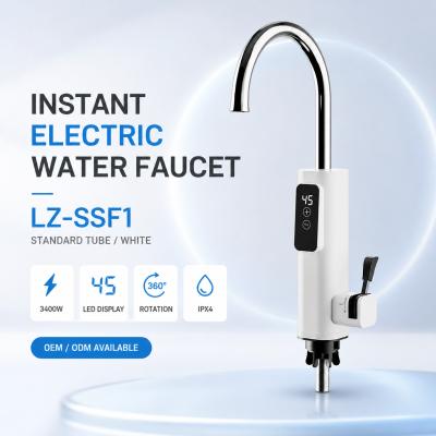 China 3s Fast Heating Electric Heating Tap with LED Temperature Display and ABS Plastic Housing for Kitchen and Bathroom for sale
