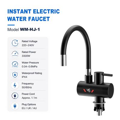 China Kitchen Instant Electric Water Heater Faucet 360° Rotating  Dual-purpose Display Plastic Housing Garage Use for sale