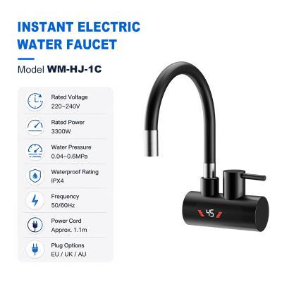 China Household Kitchen Electric Heating Faucet Instant Hot and Cold Dual-purpose Display Plastic Housing Garage Use for sale