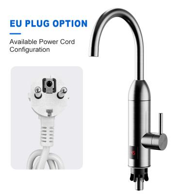 China 3300W Power Instant Water Heater Tap with 304 Stainless Steel Electric Faucet for Kitchen for sale