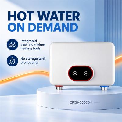 China 3s Fast Heating LED Digital Temperature Display Instant Electric Water Heater Faucet with Adjustable Power 3.5KW-5.5KW for sale