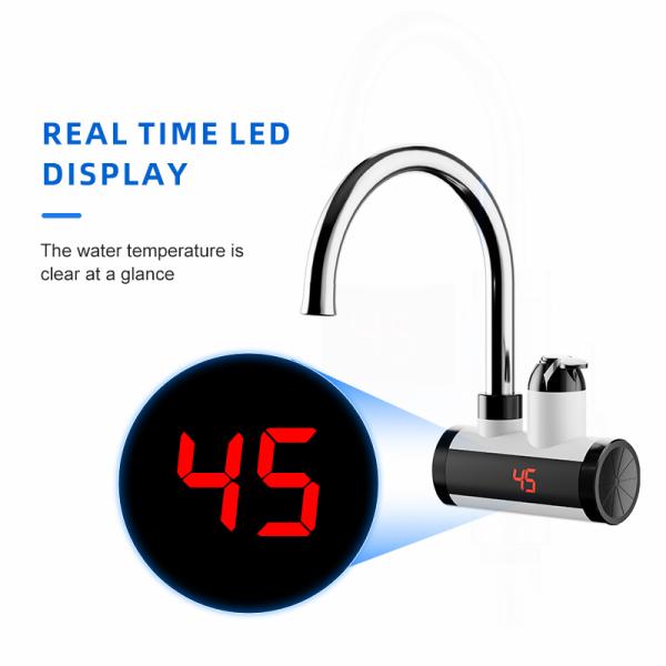 Quality 3300W Instantaneous Electric Water Heater Tap with LED Digital Display and 3s for sale