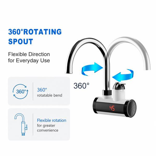 Quality 3300W Instantaneous Electric Water Heater Tap with LED Digital Display and 3s for sale