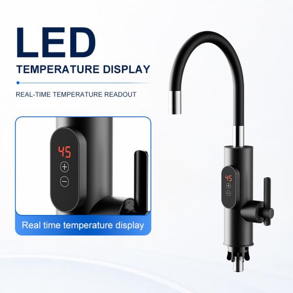 Quality 3s Fast Heating 3300W Electric Heating Tap with LED Digital Temperature Display for sale