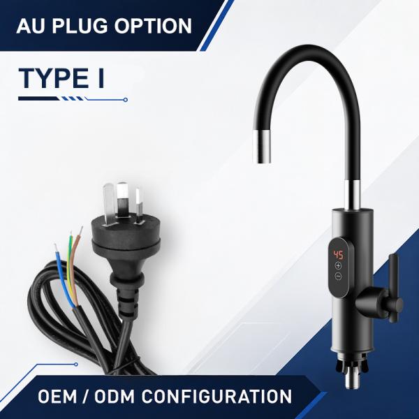 Quality 3s Fast Heating 3300W Electric Heating Tap with LED Digital Temperature Display for sale
