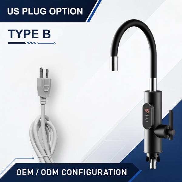 Quality 3s Fast Heating 3300W Electric Heating Tap with LED Digital Temperature Display for sale