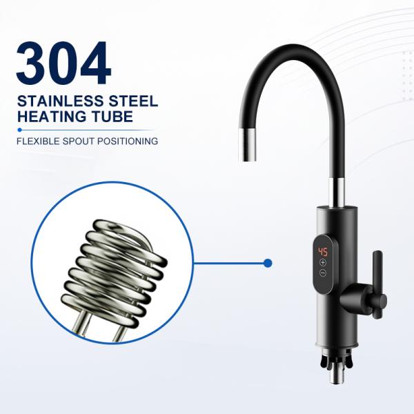 Quality 3s Fast Heating 3300W Electric Heating Tap with LED Digital Temperature Display for sale