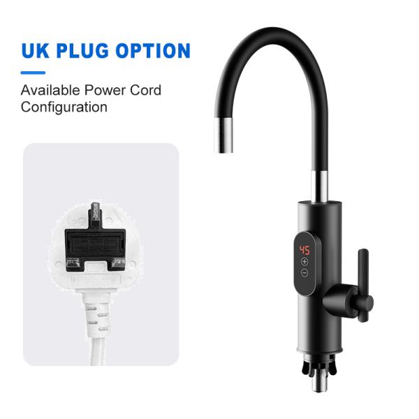 Quality 3s Fast Heating 3300W Electric Heating Tap with LED Digital Temperature Display for sale