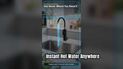 Cast aluminium body, limescale-resistant, 3,400W power. Heats up in 3–5 seconds.