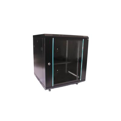 China Double Wall Telecom Cabinet 15U Black Server Rack Enclosure for Data Center Container for sale