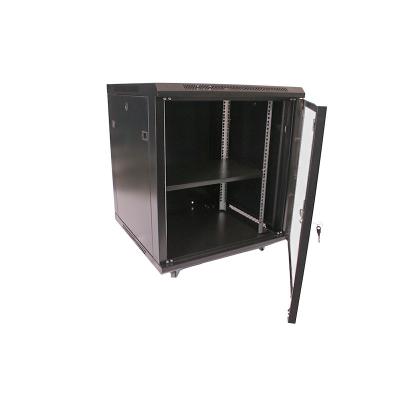 China Double Wall Telecom Cabinet 15U Black Server Rack Enclosure for Data Center Container for sale