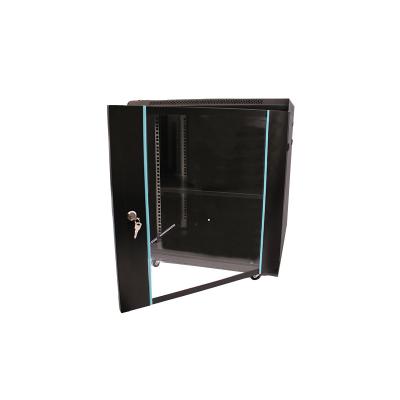 China Double Wall Telecom Cabinet 15U Black Server Rack Enclosure for Data Center Container for sale
