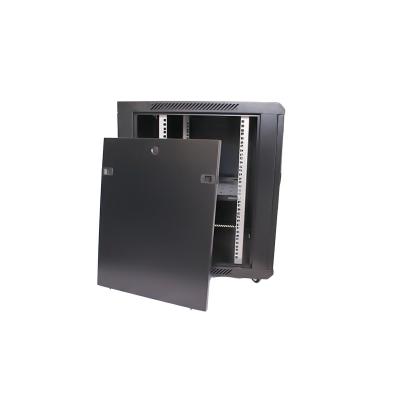 China Double Wall Telecom Cabinet 15U Black Server Rack Enclosure for Data Center Container for sale