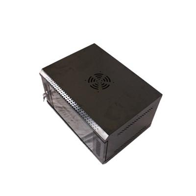 중국 주식 상태 벽에 장착 된 유리 문과 차가운 레일로 검은색의 네트워크 캐비닛 판매용