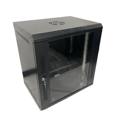China 12U Wall Mounted Double Section Standard Server Rack Cabinet Two Locking Keys Included for sale