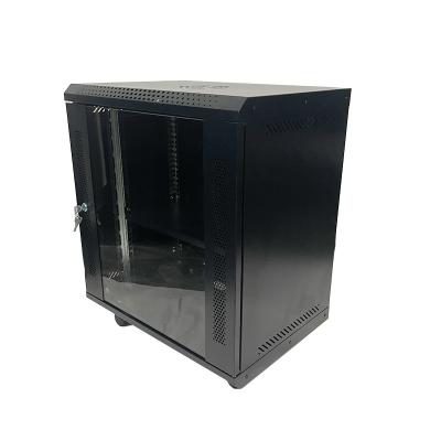 China 12U Wall Mounted Double Section Standard Server Rack Cabinet Two Locking Keys Included for sale