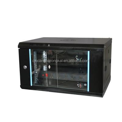 China Wandmontage Glasdeur Netwerk Rack Cabinet voor SPCC koudgewalst staal 4U 6U 8U 12U 22U Te koop