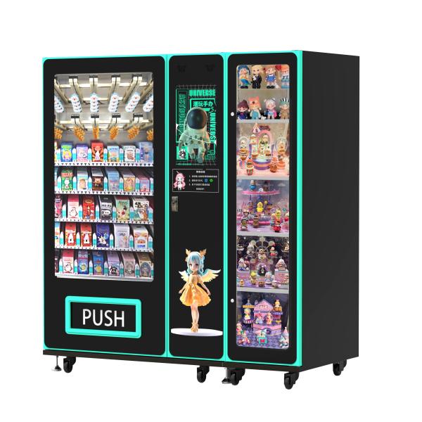 Quality ZD 24-Hour Popular Maquinas Expendedoras Supermarket Toy Vending Machine High-Definition Window LED Lights Supports Credit Card for sale